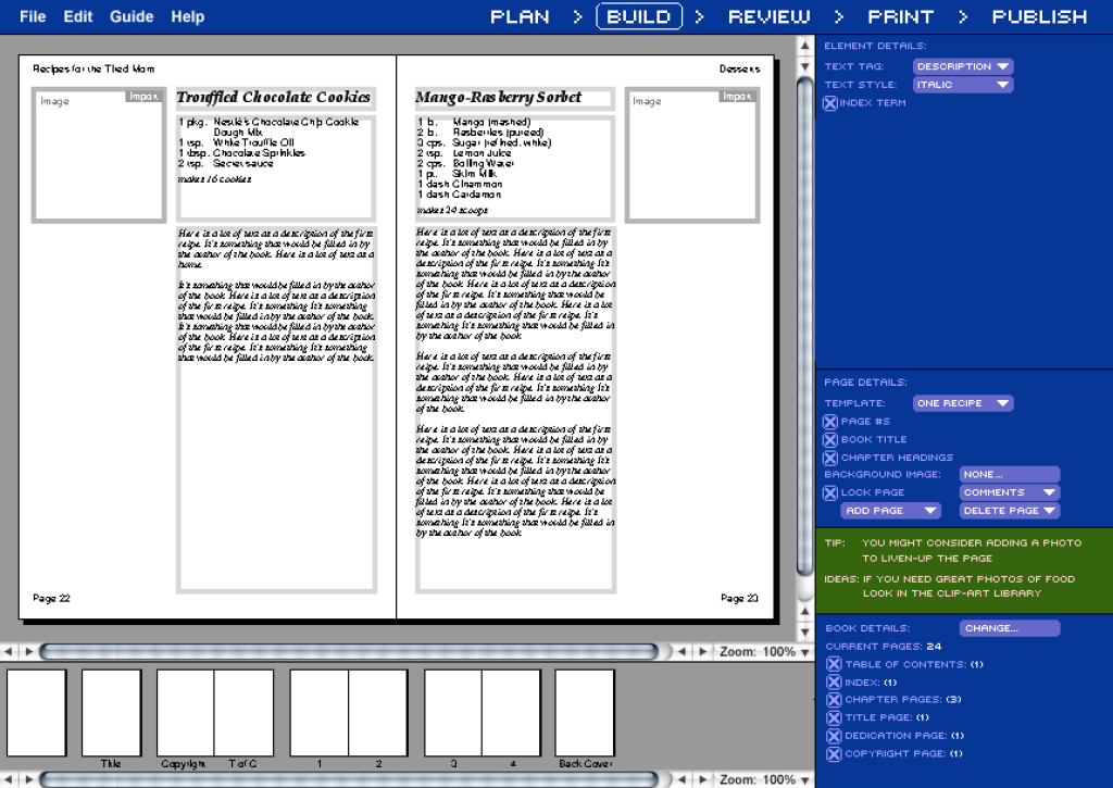 Blurb (prototypes for interface, service, and business model) | Nathan.com